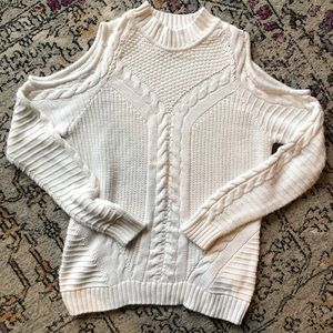 H&M | Sweaters | Hm Divided Cable Knit Cold Shoulder Sweater | Poshmark